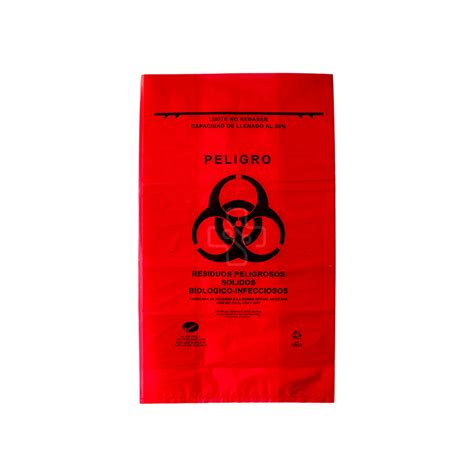 Bolsa Para Residuos Peligrosos Solidos Biologico Infecciosos 46x50 Cm