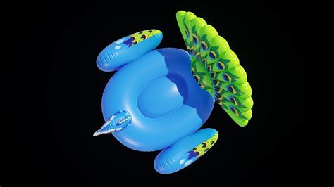 Joyin Inflatable Peacock Pool Float 3d Model Cgtrader