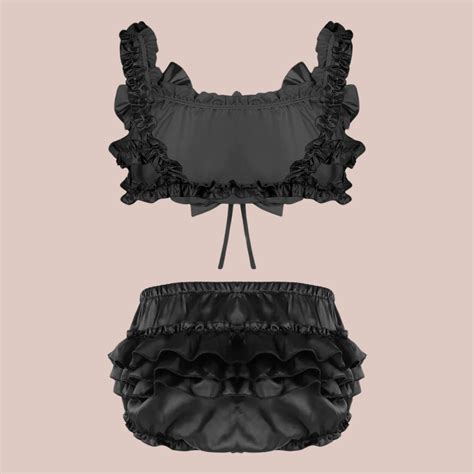 Satin Bra Top And Frilly Panties House Of Chastity