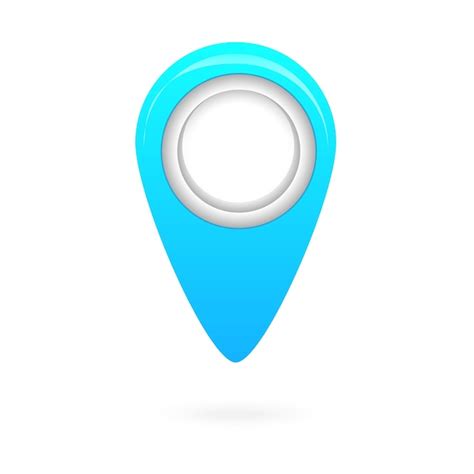 Icono de puntero de mapa azul símbolo de ubicación gps signo de