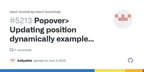 Popover Updating Position Dynamically Example Does Not Work · Issue 5213 · React Bootstrap