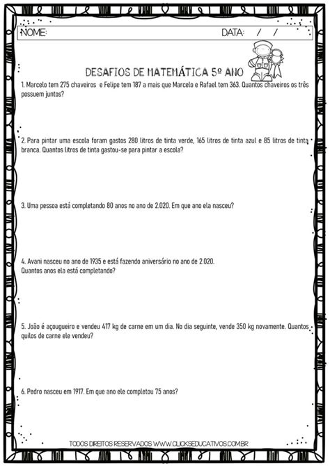 Desafios de matemática 4º ano Garanta seu bônus ao se cadastrar e