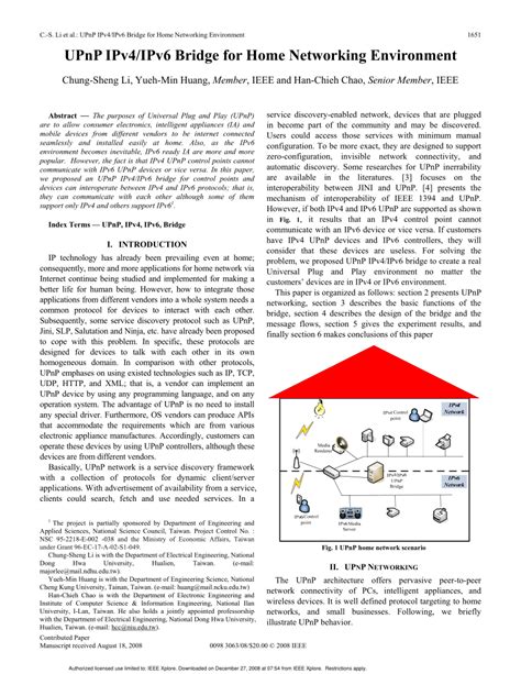 pdf upnp ipv4 ipv6 bridge for home networking environment