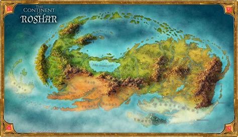 Map Of The Continent Of Roshar