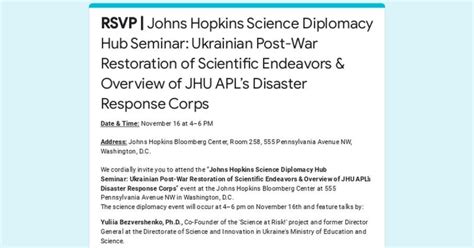 Cathy Campbell On Linkedin Rsvp Johns Hopkins Science Diplomacy Hub