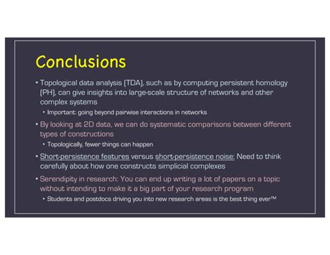 Topological Data Analysis Of Complex Spatial Systems Ppt