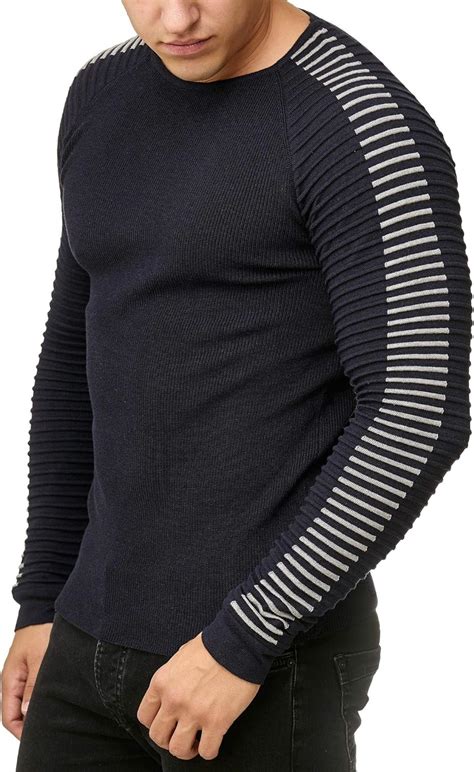 Redbridge Herren Pullover Strickpullover Gerippt Slim Body Fit Navy XXL Amazon De Fashion