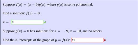 solved suppose f x x−9 g x where g x is some