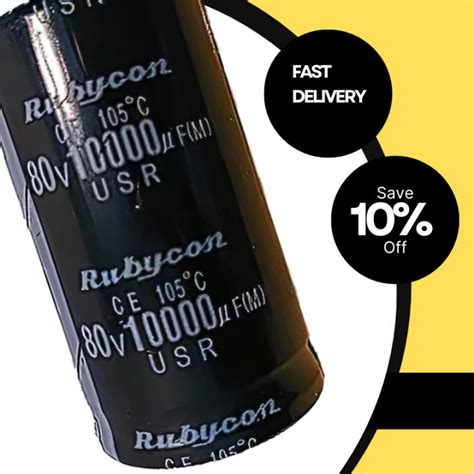Home Living Rubycon Capacitor 10000uf 80v DC Electrolytic Capacitor