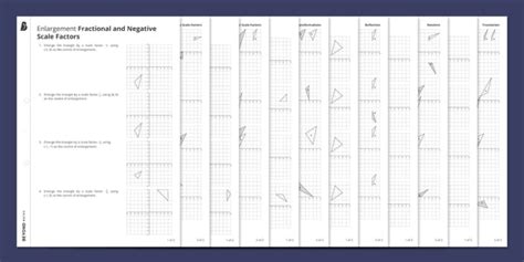 Transformation Worksheets Ks3 Maths Beyond Secondary Worksheets
