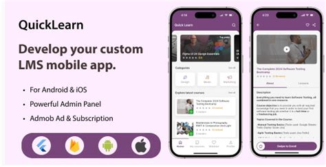 Quicklearn Flutter Lms Mobile App With Firebase Backend