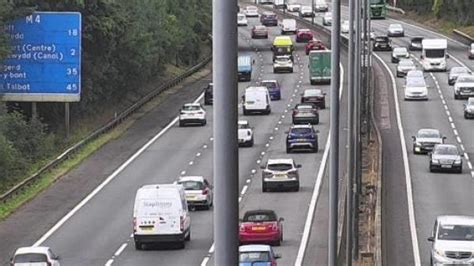 M4 Delays Starting To Build In Wales Due To Bank Holiday Traffic And