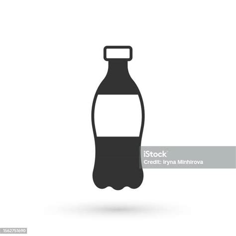 白い背景に隔離された水のアイコンの灰色のボトルソーダアクアドリンクサインベクトル いっぱいになるのベクターアート素材や画像を多数ご用意