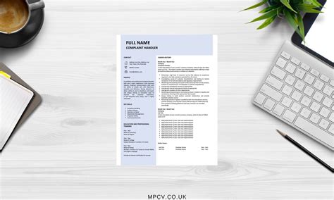 Complaint Handler Cv Template Cv Template Resume Word Etsy