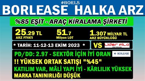 BORLS BORLEASE OTOMOTİV HALKA ARZ OTO FİLOCU YouTube