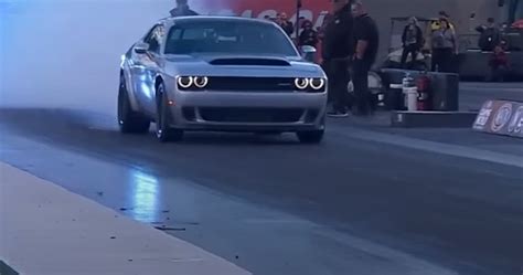 Here S The Dodge Challenger Demon Pulling Its First Public Quarter Mile Run Autoevolution
