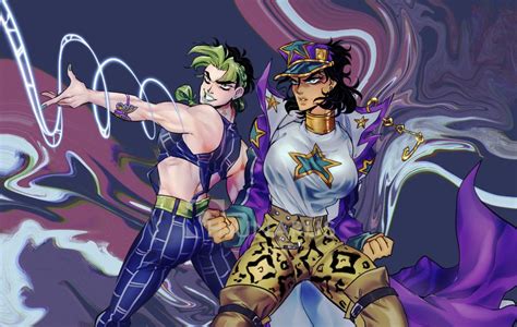 Jojos Bizarre Adventure Jotaro Jojos Bizarre Adventure Mother Son