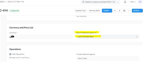 Basic Rate As Per Stock Uom On Material Transfer For Manufacture Is