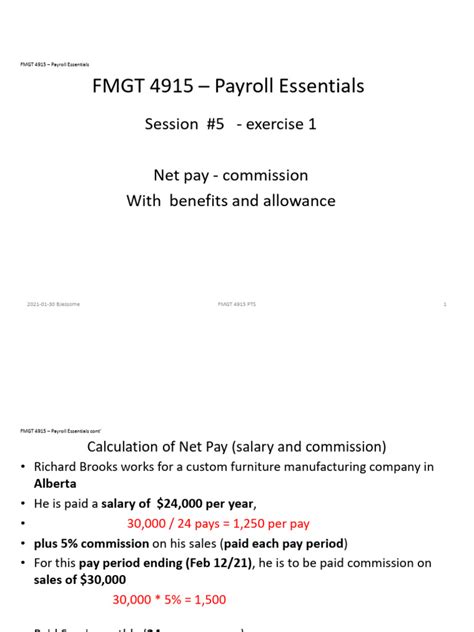 Session 5 Exercise 1 Solution Pdf Payroll Tax Salary