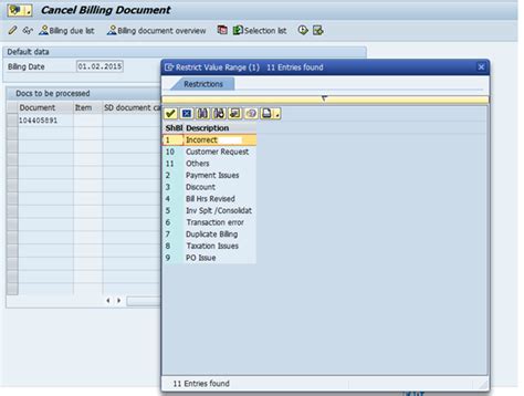 Billing Document Cancellation Reason SAP Community