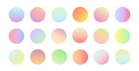 Premium Vector Pastel Colored Circles Collection On White Background Vector Gradient Set