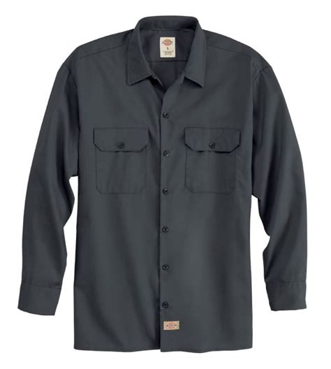 Mens Long Sleeve Traditional Workwear Shirt Work Uniform Shirt