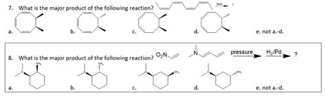 what is the major product of the following