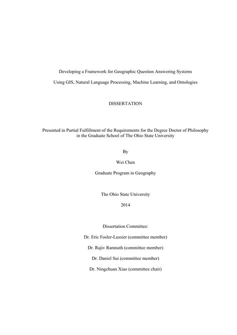 pdf developing a framework for geographic question answering systems
