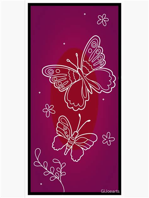 Butterfly Stencil Sticker For Sale By Gijoearts Redbubble