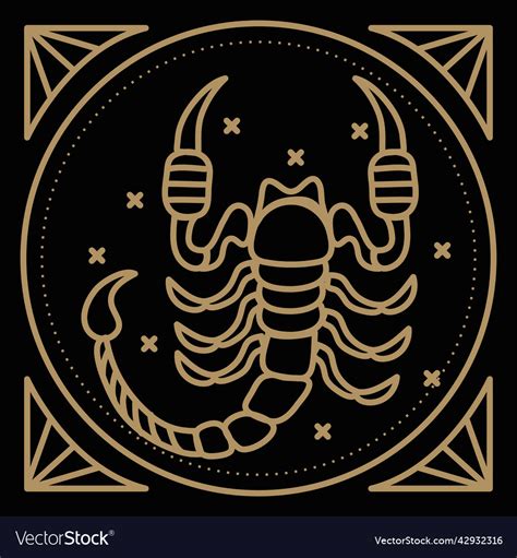 Scorpio Astrology Zodiac Symbol Royalty Free Vector Image
