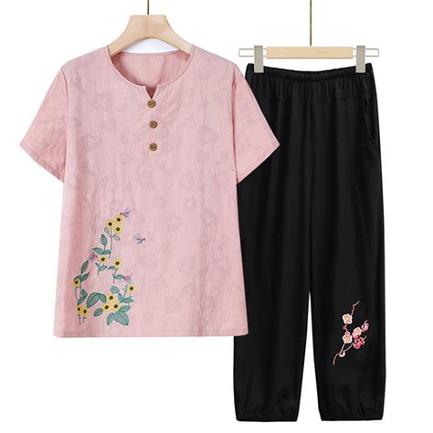 Wympdsvi Womens Plus Size Cotton Linen Lounge Sets 2 Piece Travel