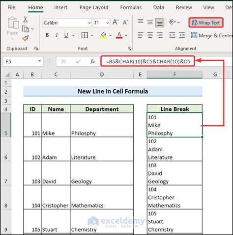 Excel Inserts New Line In Cell Formula 5 Methods Exceldemy