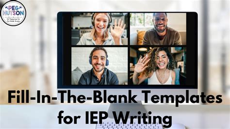 Iep Writing With Editable Templates For Speech And Language