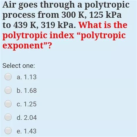 Solved Air Goes Through A Polytropic Process From 300 K 125
