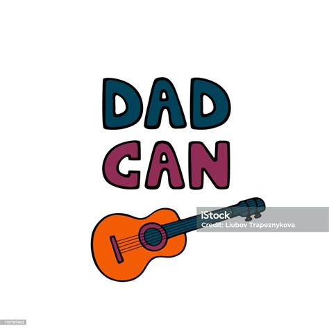 아빠는 손으로 그린 텍스트를 수 있습니다 낙서 스타일의 기타 인사말 카드 포스터 가족에 대한 스톡 벡터 아트 및 기타 이미지 가족 고풍스런 공휴일 Istock