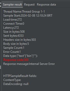 Error 500 When Running An Inside System Function On JMeter Stack Overflow