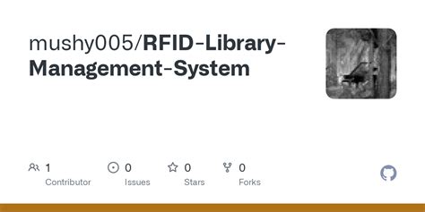 Github Mushy005rfid Library Management System