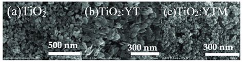 SEM Images Of A Undoped TiO2 B TiO2 Yb 3 Tm 3 22 Date From