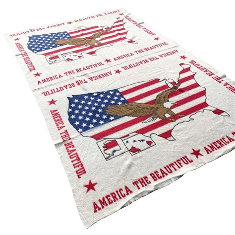 America Map Eagles Uncut Large Throw Blanket Furniture And Home Living