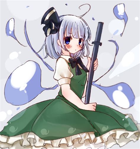魂魄妖夢 半霊 みょん 魂魄妖夢 縞城依月超ﾎﾞﾏｽ1日目E01 02ｺﾄﾌｪｽのイラスト