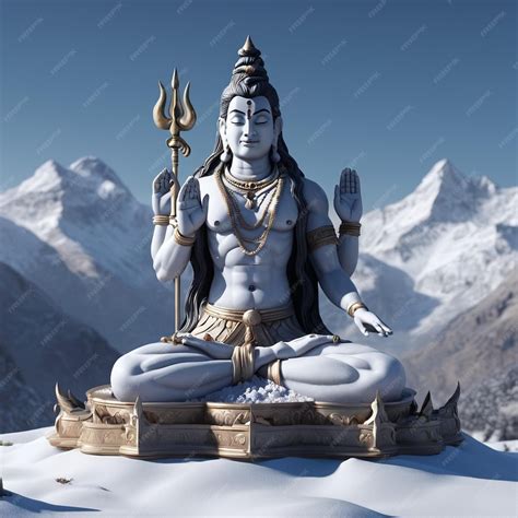 Lord Shiva Illustration For Social Media Template Background Premium