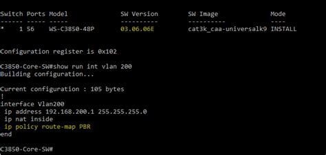 solved help on configuration of pbr on cisco 3850 switch cisco community