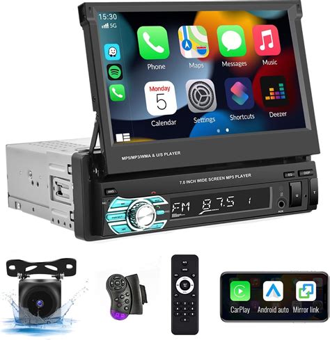 Estéreo de coche de un solo DIN con Carplay Android Auto de 7 pulgadas