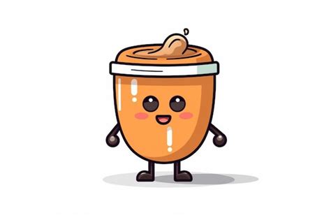 Premium Ai Image A Cartoon Peanut Jar With A Cute Face