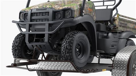 Atv Trailer With Kawasaki Mule 3d Model 119 3ds Blend C4d Fbx Max Ma Lxo Obj Free3d