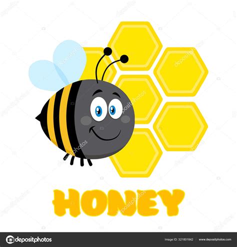 Clipart Ilustración Feliz Abeja Bumble Personaje Historieta Abeja