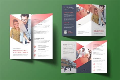 Брошюра Деловая тройка Шаблоны для печати Включая Trifold и складка