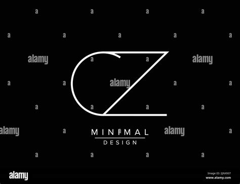 Initials Alphabet Letters Cz Or C Z Monogram Logo Stock Vector Image