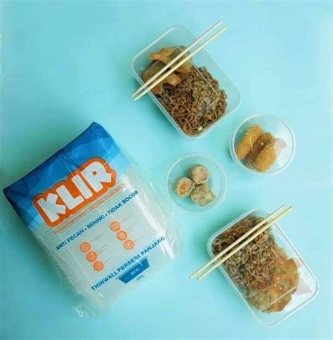 Jual Thinwall KLIR Kotak Makan Persegi Panjang 750ml 1 Pak 25 Pcs