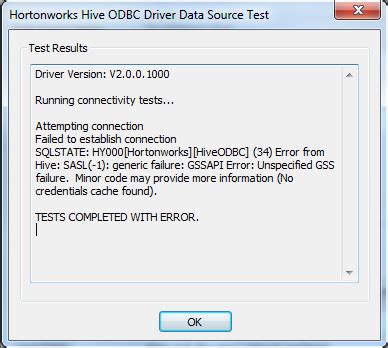 How To Connect Kerberized Hive Via ODBC And Avoid The No Credentials